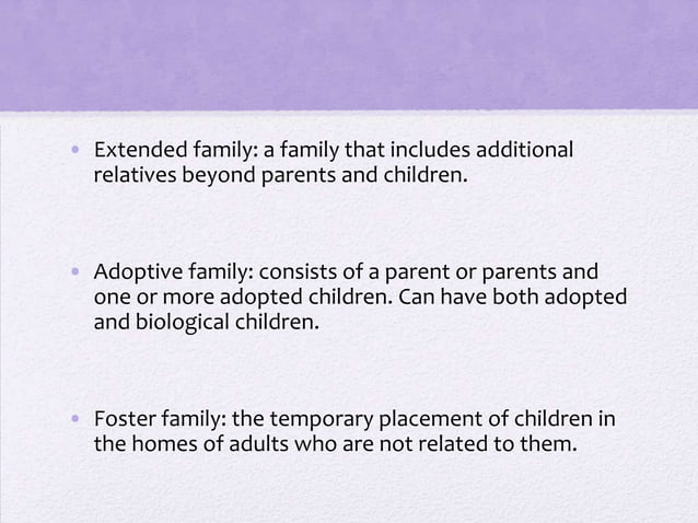 Introduction to families | PPT