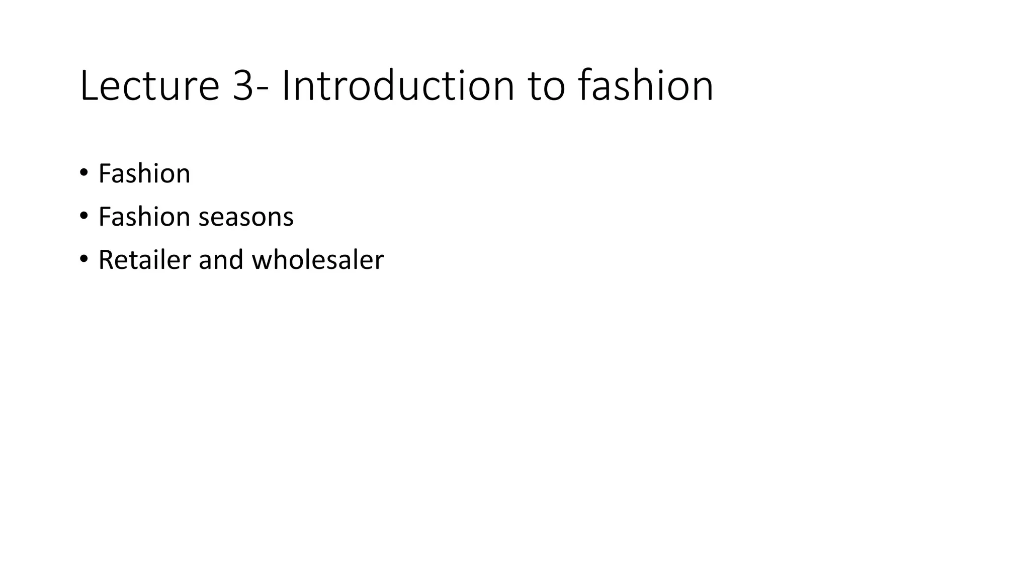 Introduction to fashion marketing | PPTX
