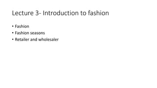 Introduction to fashion marketing | PPTX