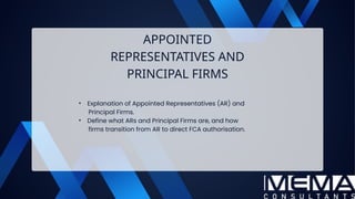 Navigating FCA Compliance with MEMA: Credit Broking and Appointed ...