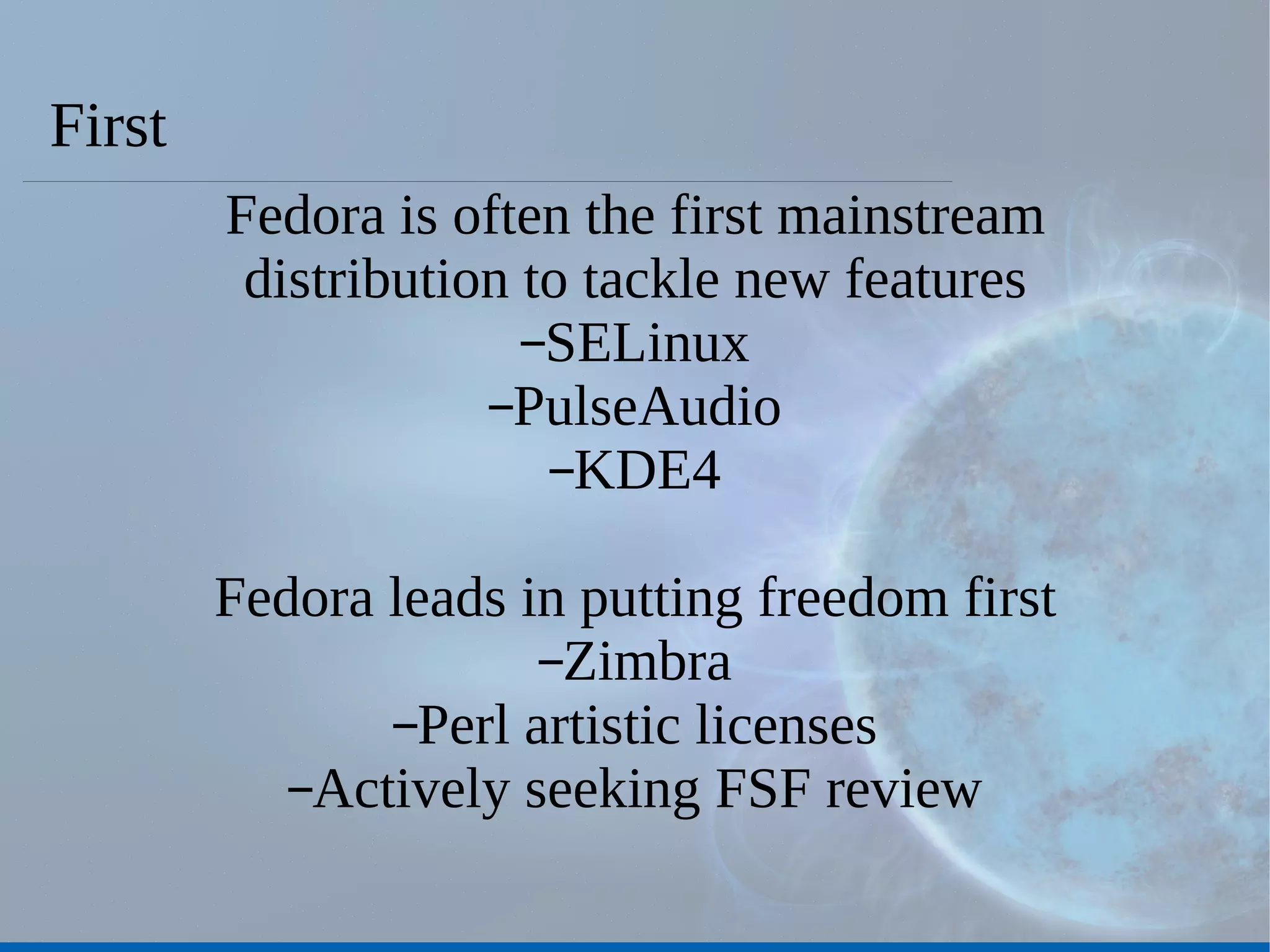 Introduction To Fedora | ODP