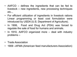 Introduction to feed technology , CLFMA vision and importance | PPT