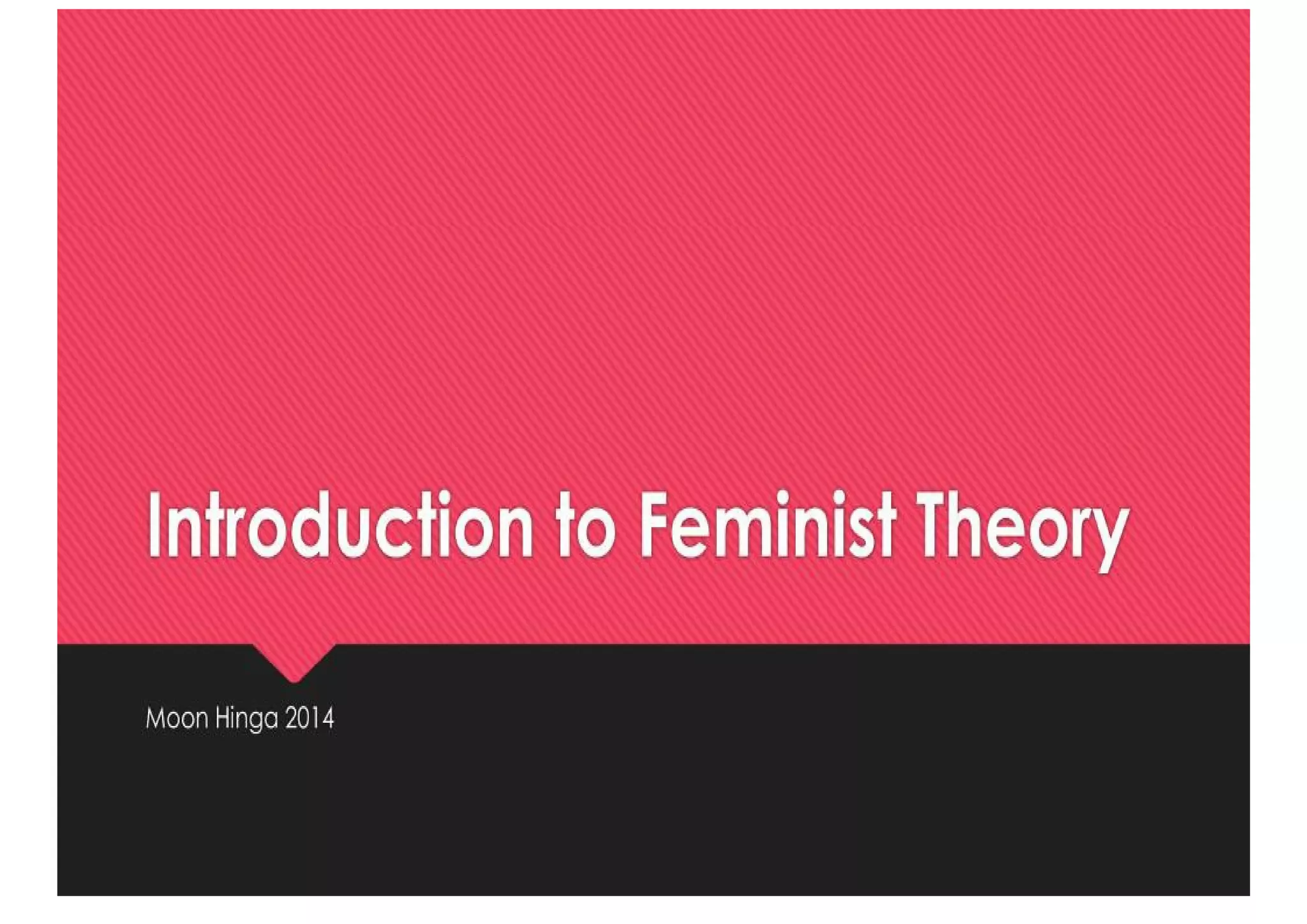 Introduction To Feminist Theory | PDF