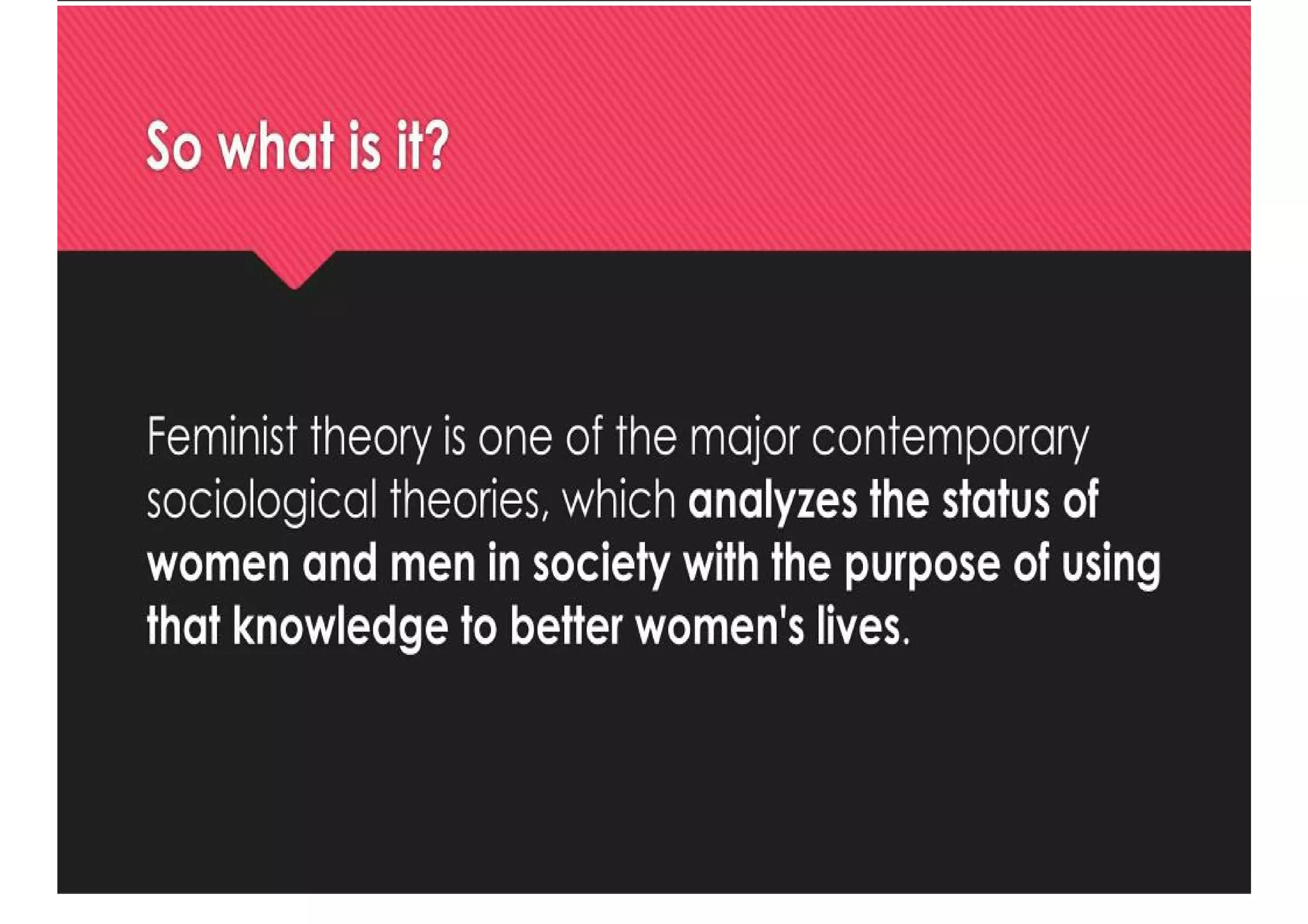 Introduction To Feminist Theory | PDF