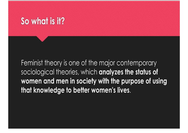 Introduction To Feminist Theory | PDF
