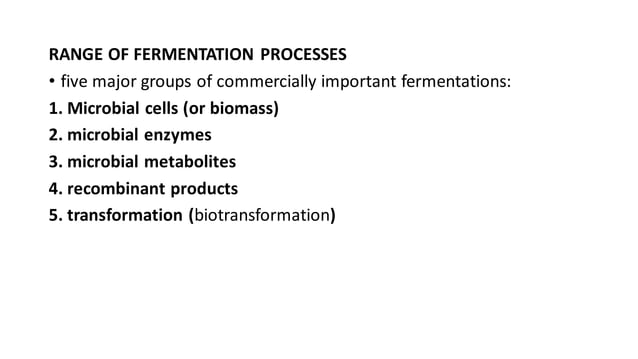 Introduction to fermentation and range of fermentation processes | PDF | Chemistry | Science