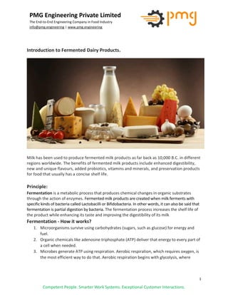 Introduction to Fermented Dairy Products- Principle, Working, Fermented Dairy Product ...