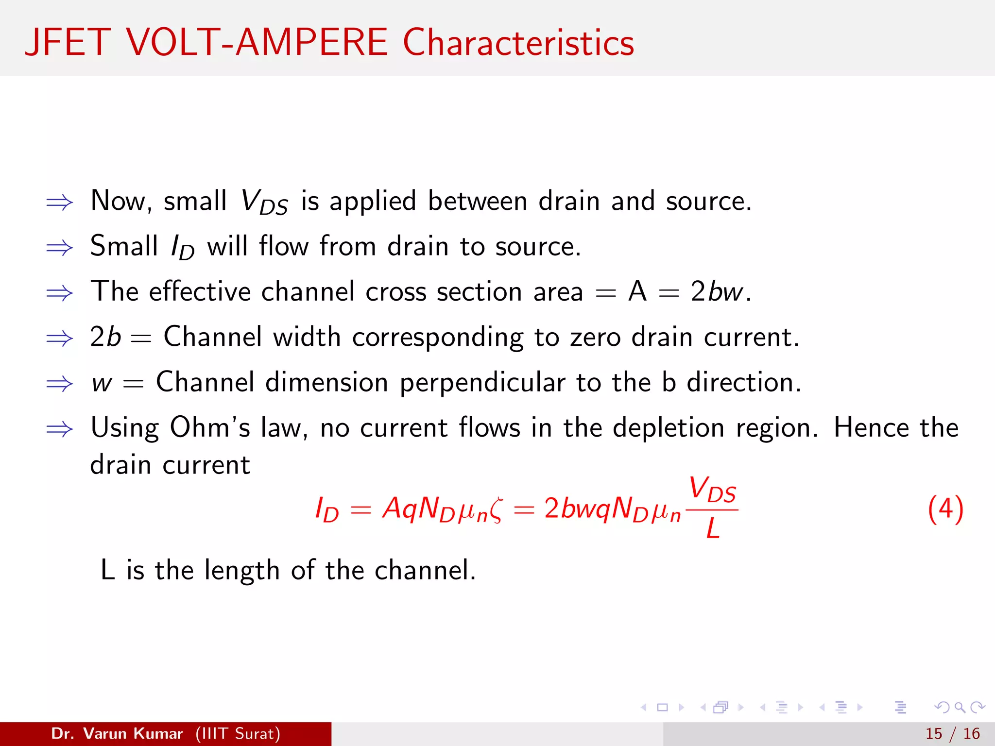 Introduction to Junction Field Effect Transistor | PDF
