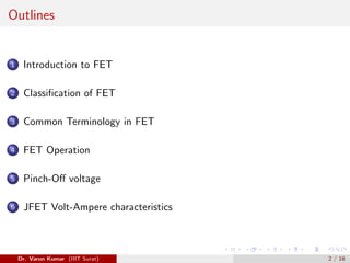 Introduction to Junction Field Effect Transistor | PDF