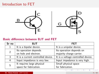 Introduction to Junction Field Effect Transistor | PDF