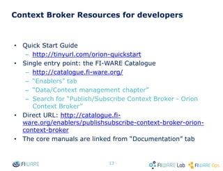 Introduction to FIWARE Cloud & Context Broker | PPTX | Cloud Computing | Internet