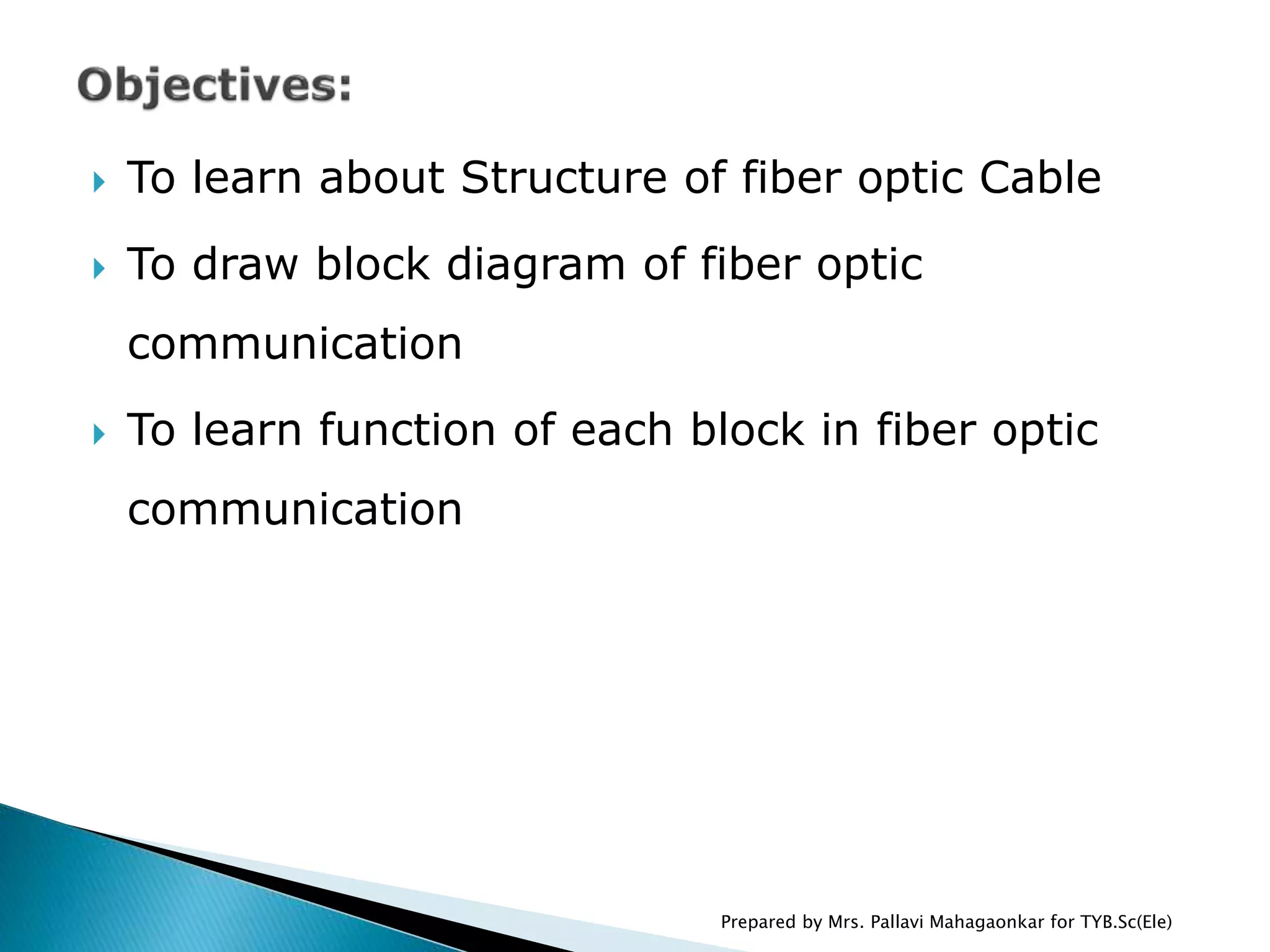 Introduction to fiber optics communication | PPTX