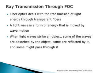 Introduction to fiber optics communication | PPTX