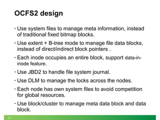 Introduction to file system and OCFS2 | PPT