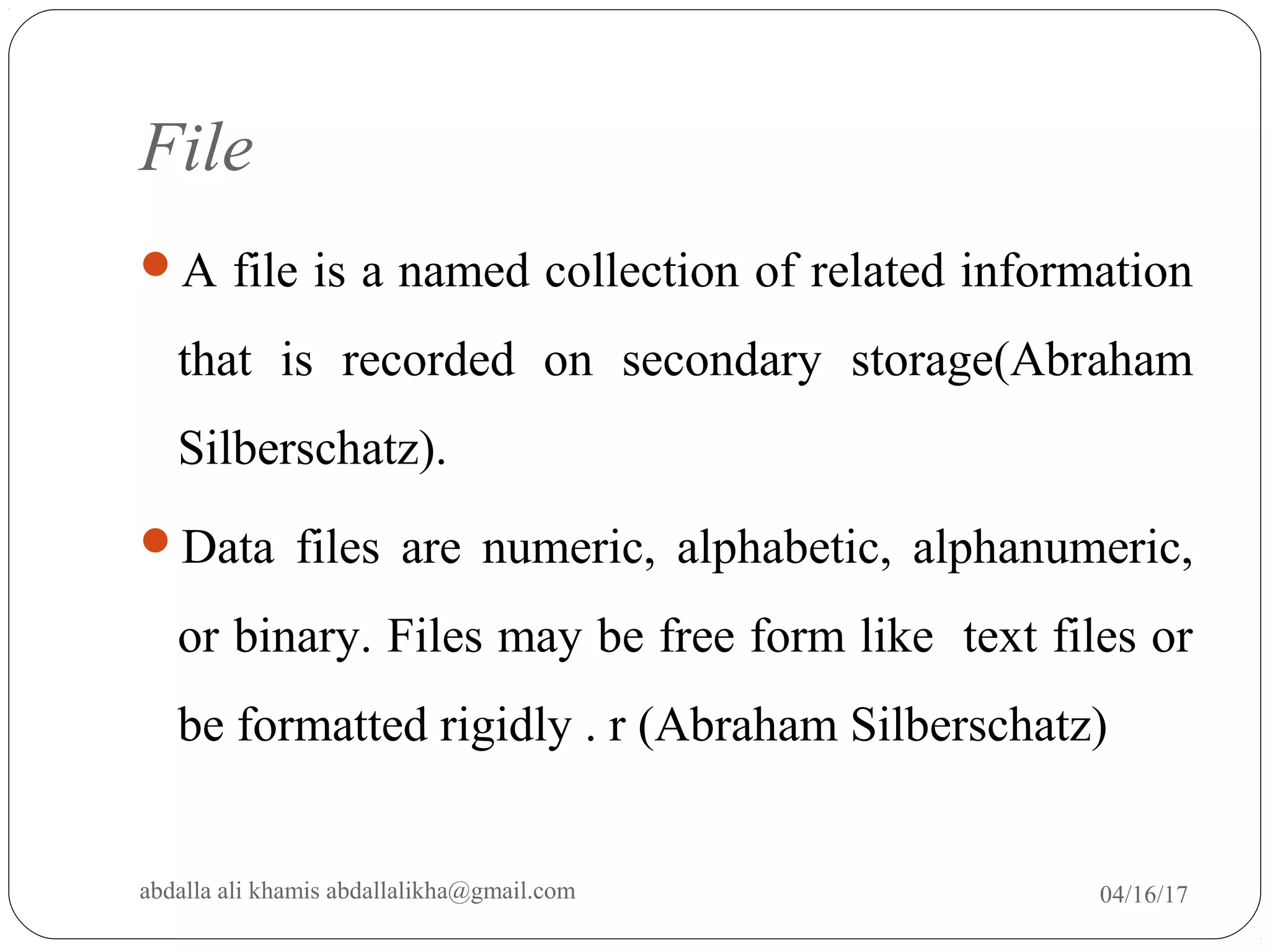 Introduction to file systems | PPT