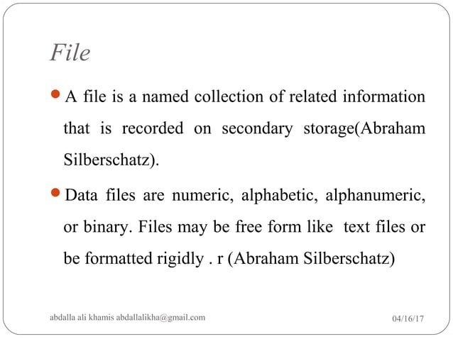 Introduction to file systems | PPT