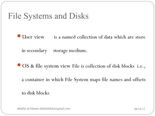 Introduction to file systems | PPT