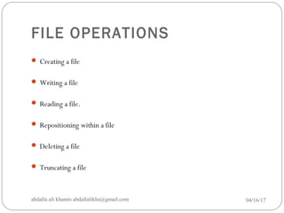 Introduction to file systems | PPT
