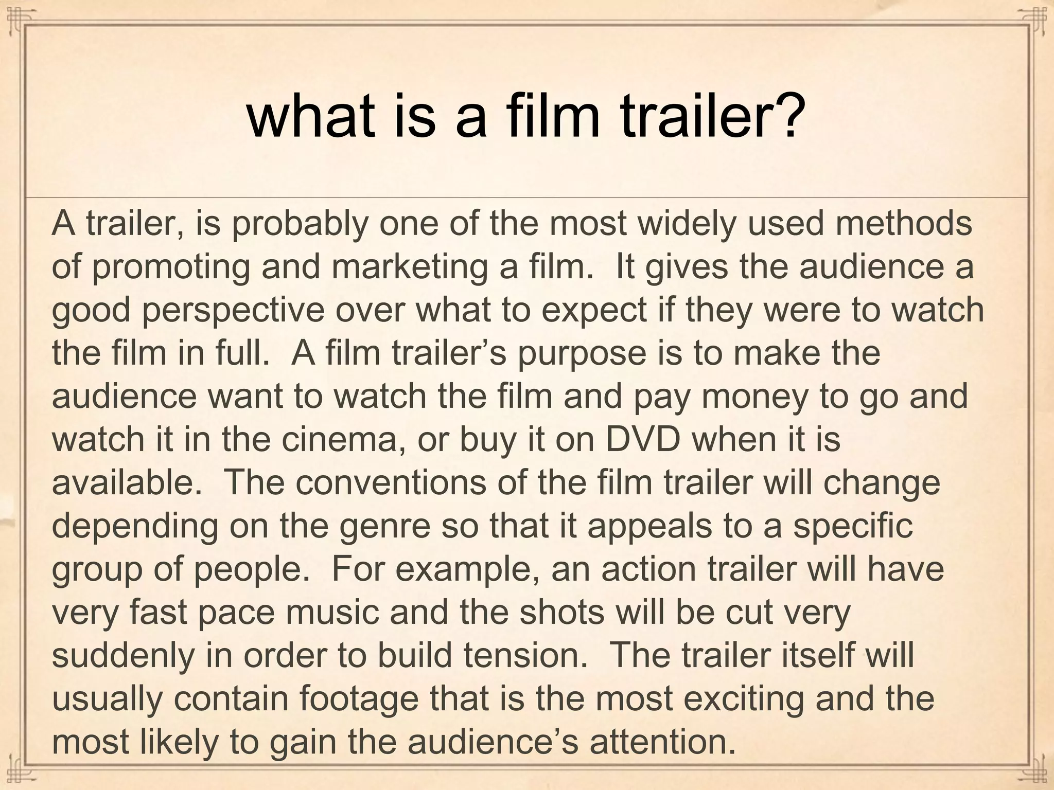 Introduction to film trailers | PPT