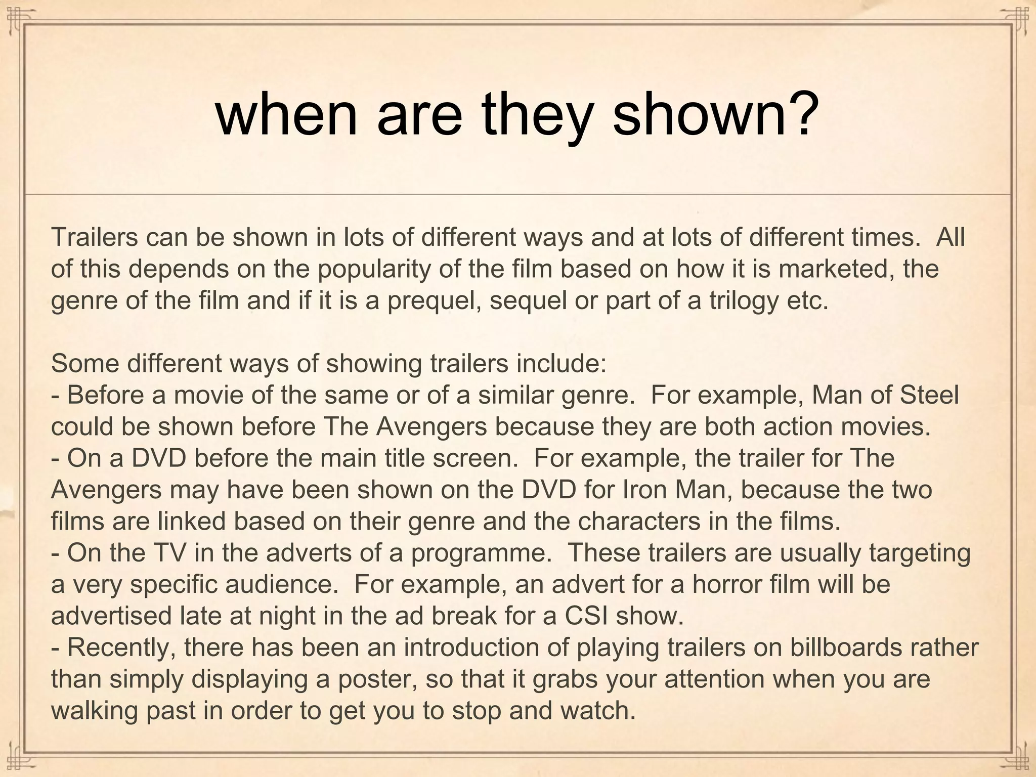 Introduction to film trailers | PPT