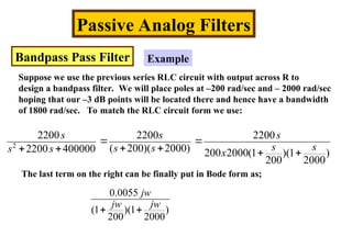 Introduction To analog Filters , low pass | PPT
