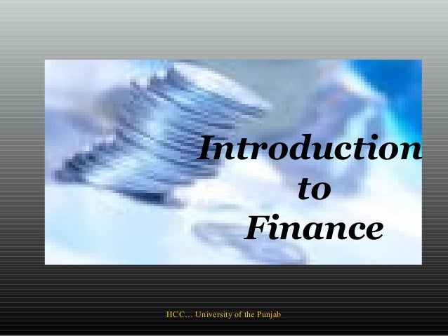 Introduction to Finance