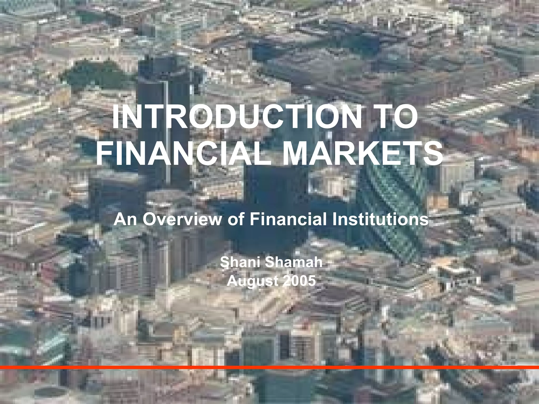 Introduction To Financial Institution Sa | PPT