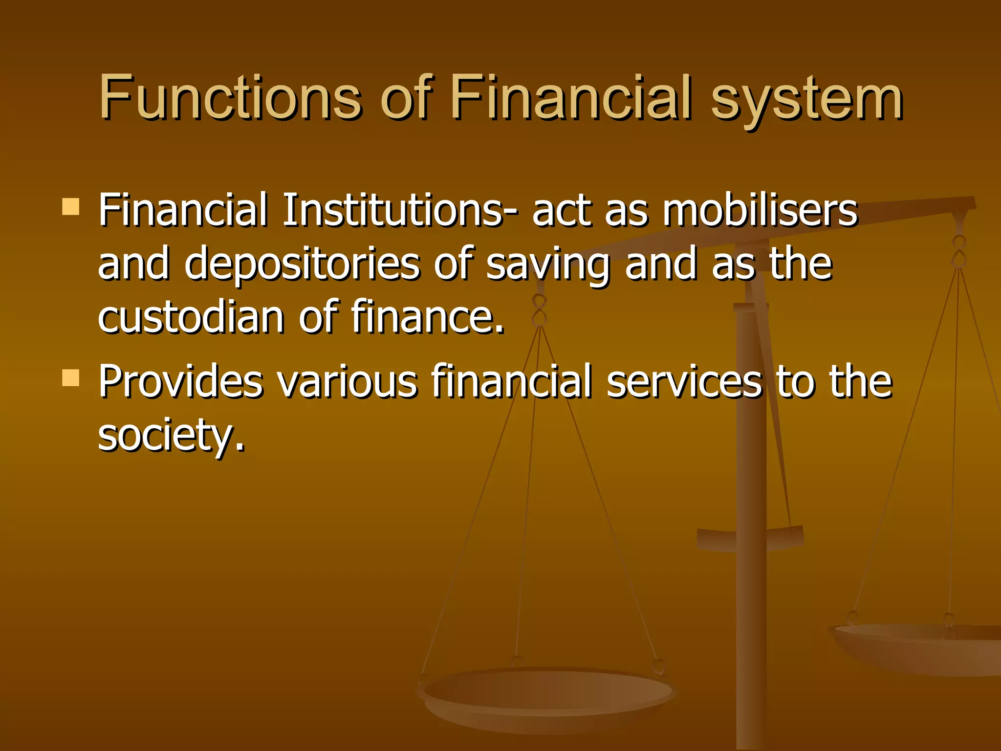 Introduction To Financial Institutions And Markets | PPT