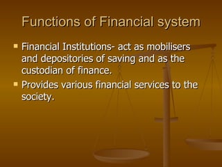 Introduction To Financial Institutions And Markets | PPT