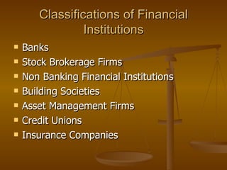 Introduction To Financial Institutions And Markets | PPT