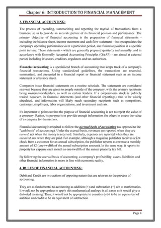 Introduction to financial management | DOCX | Business Accounting ...