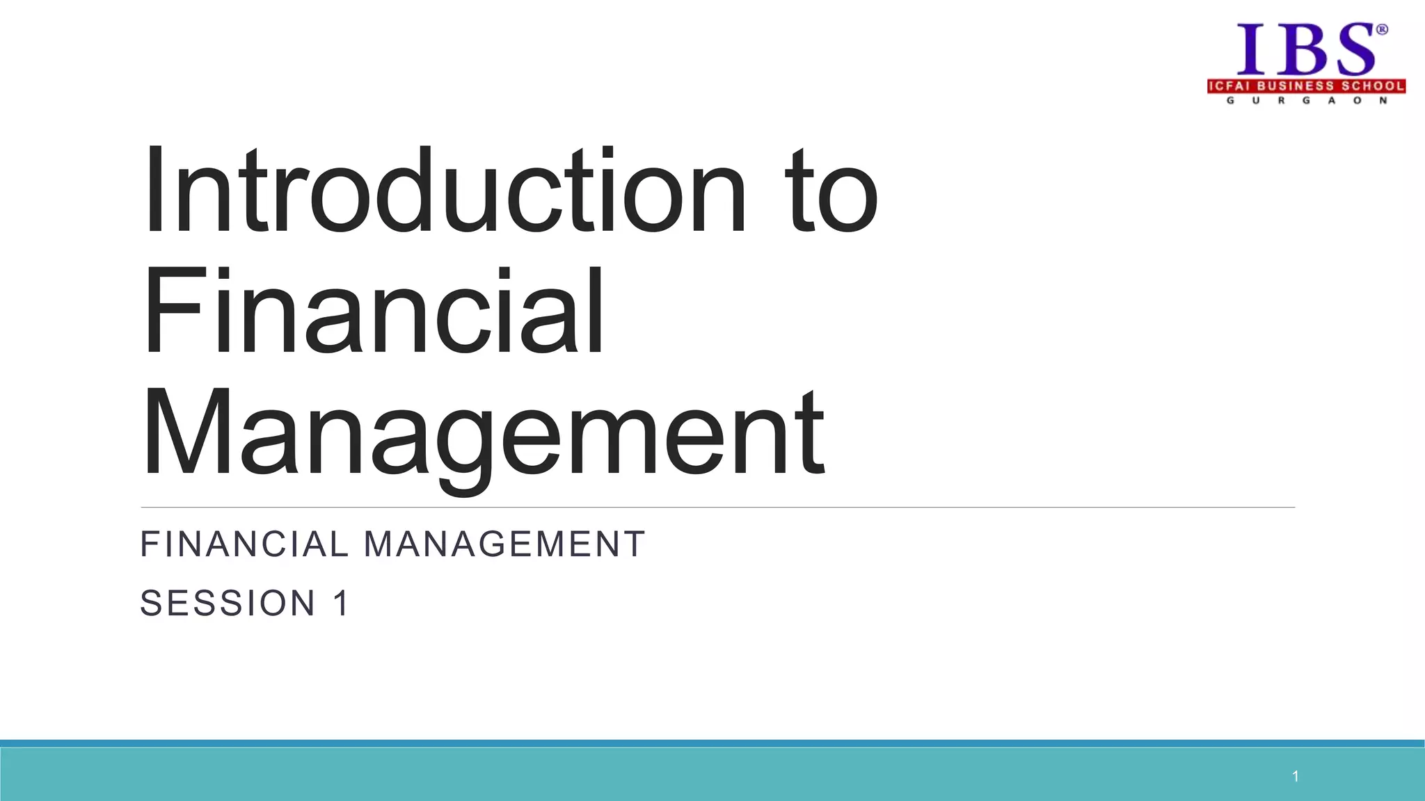 Introduction to Financial Management | PPT