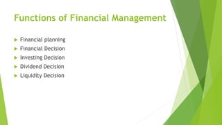 Introduction to financial management | PPTX