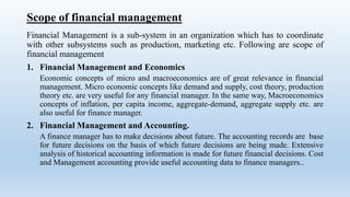 Objective and Scope of financial management B.com, M.com