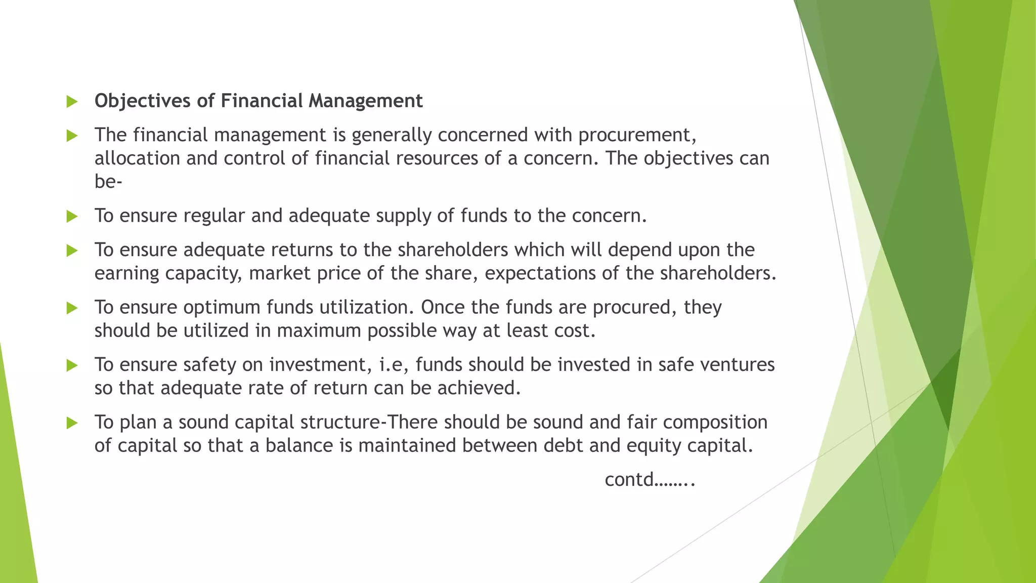 Introduction to financial management | PPT