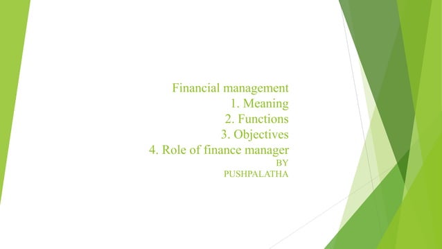 Introduction to financial management | PPT