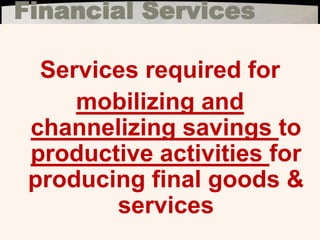 Introduction to financial services | PPTX