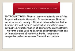 Introduction to financial services | PPTX