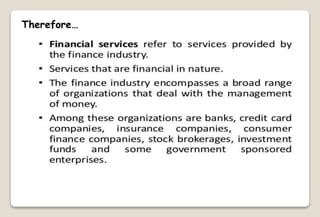 Introduction to financial services | PPTX