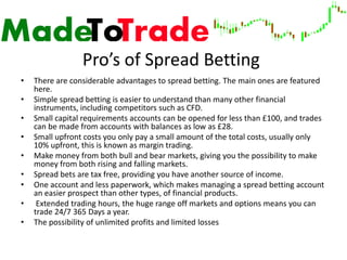Introduction to financial spread betting | PPT