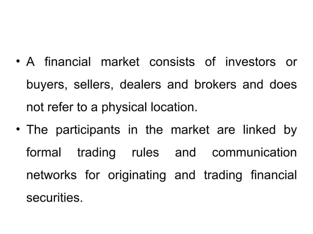 Introduction to financial system | PPT