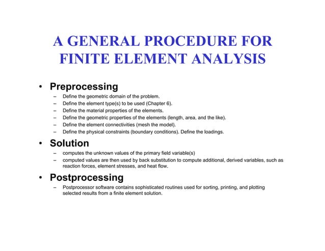 Introduction To Finite Element Analysis Pdf Physics Science