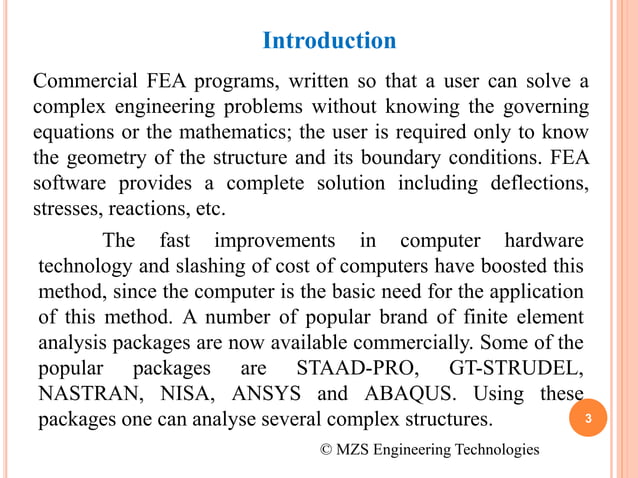 Introduction To Finite Element Method 19042018