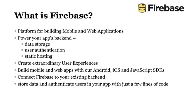 Introduction to Firebase | PDF