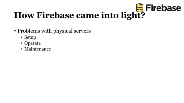 Introduction to Firebase | PPT