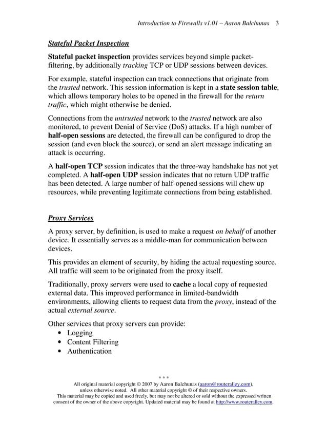 Introduction to firewalls | PDF | Computer Networking | Computing