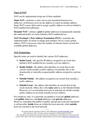 Introduction to firewalls | PDF