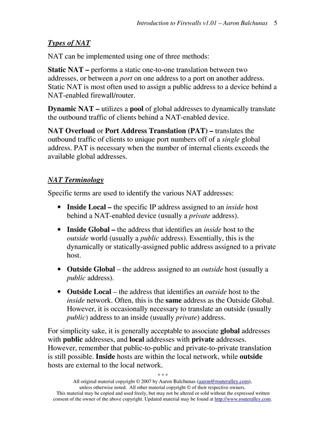 Introduction to firewalls | PDF | Computer Networking | Computing