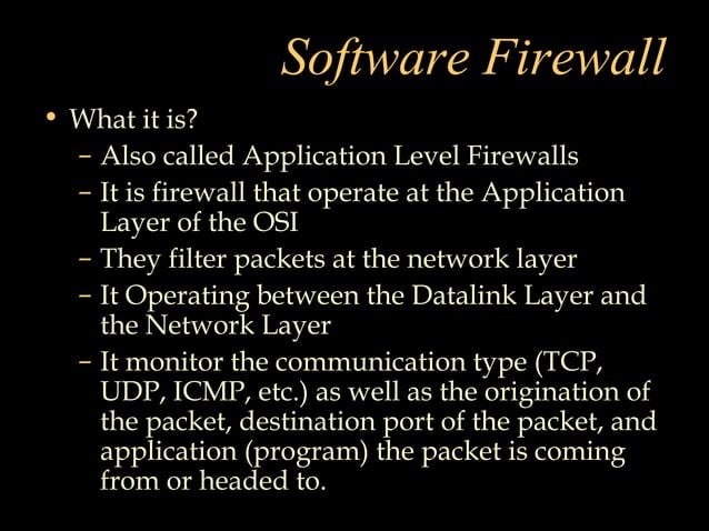 Introduction to firewalls | PPT | Computer Networking | Computing