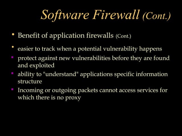 Introduction to firewalls | PPT | Computer Networking | Computing